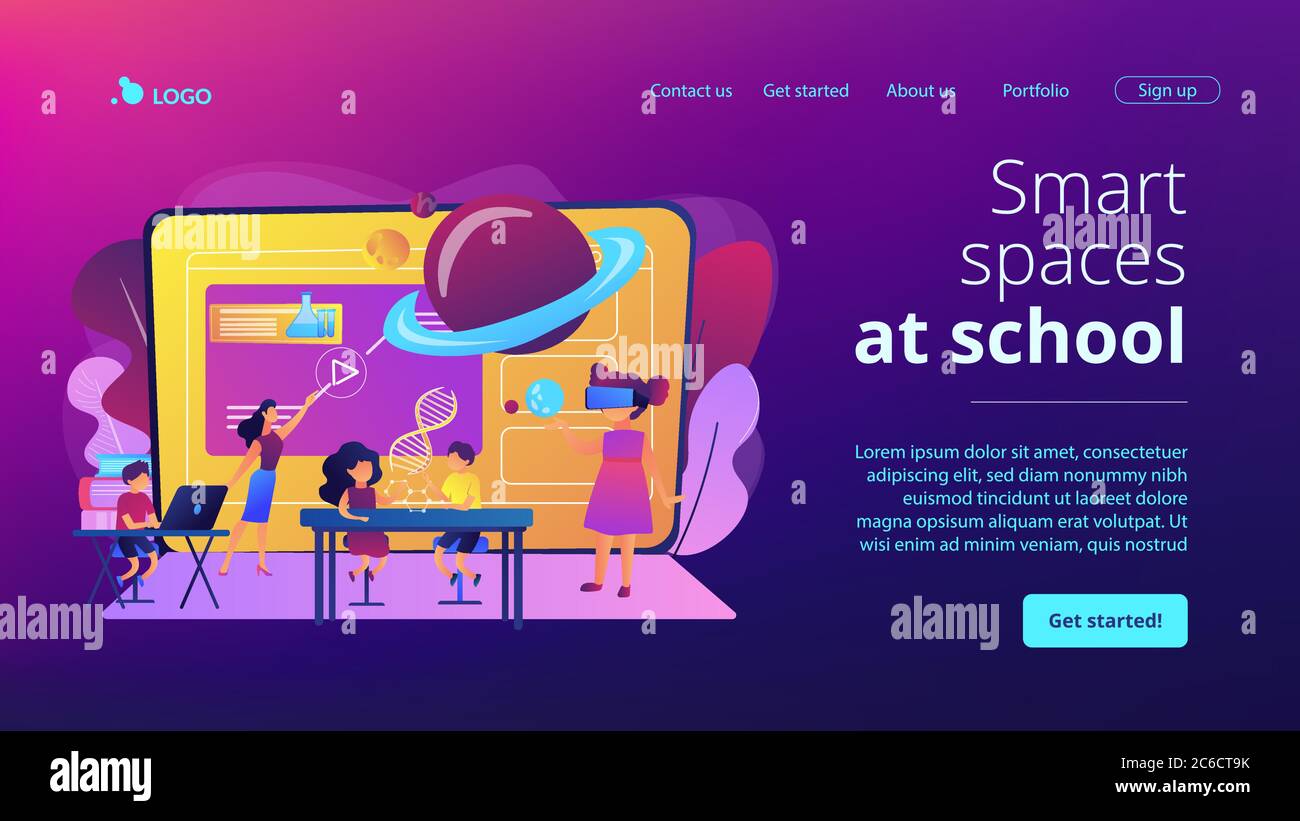Smart spaces concept landing page Stock Vector Image & Art - Alamy