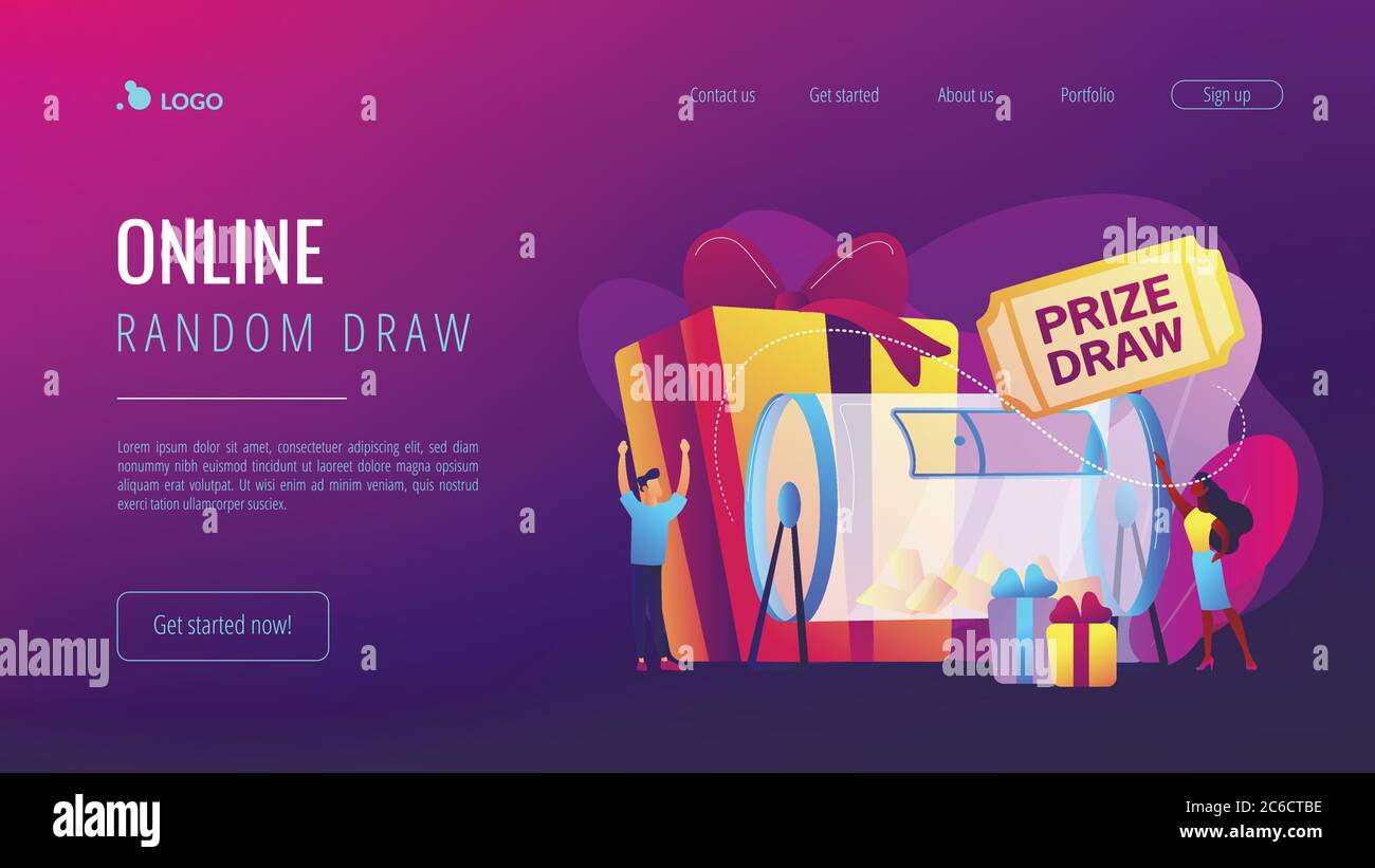Prize draw vector website template hi-res stock photography and images ...