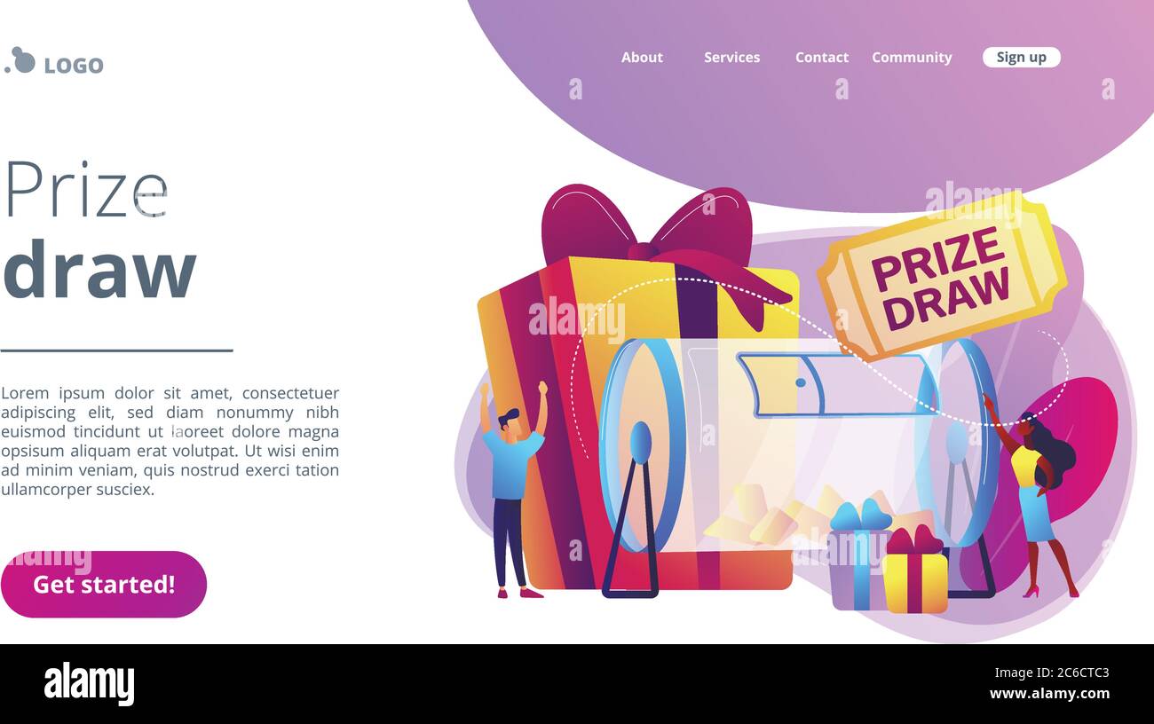 Prize draw concept landing page Stock Vector Image & Art - Alamy
