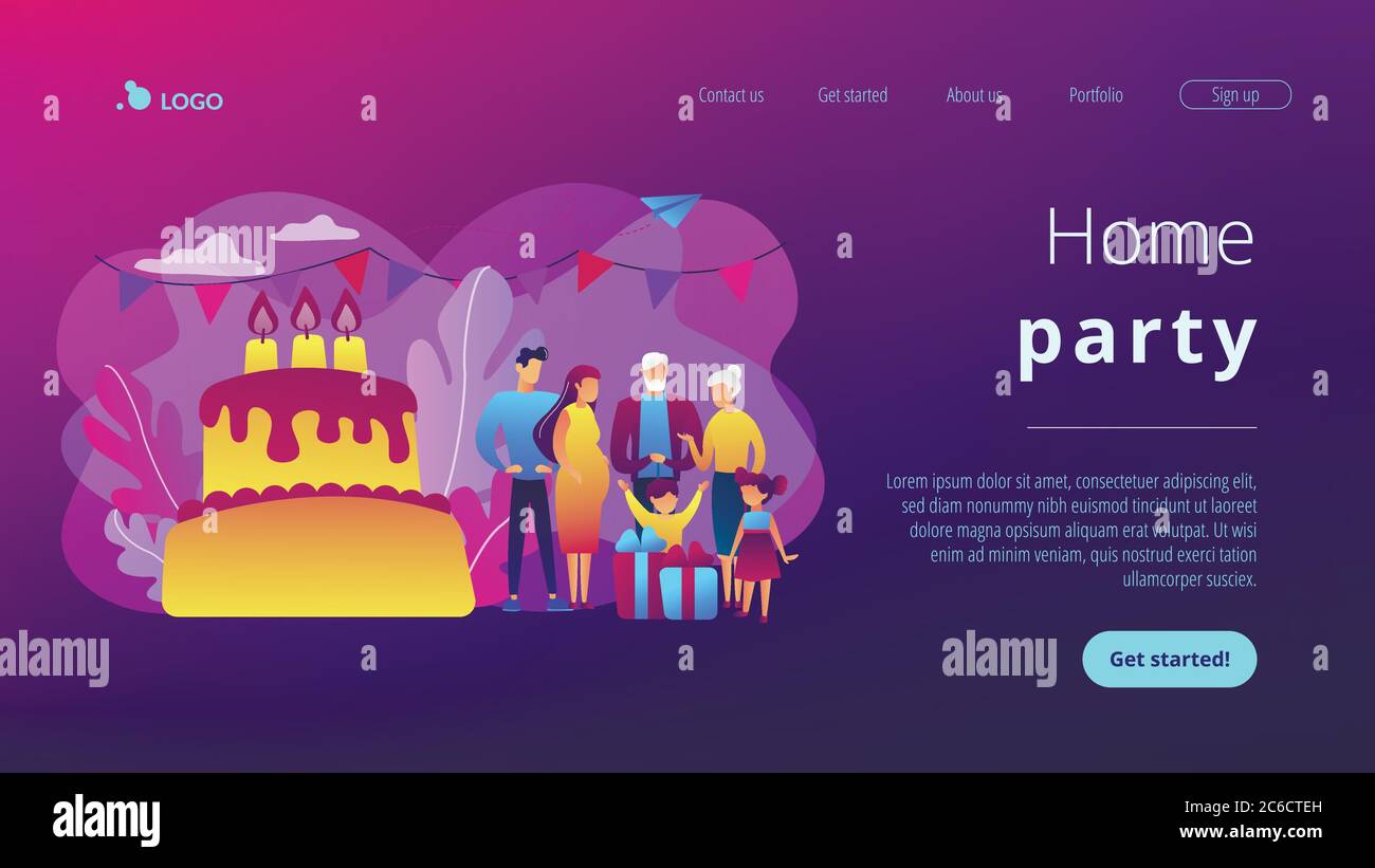 Family tradition concept landing page Stock Vector Image & Art - Alamy