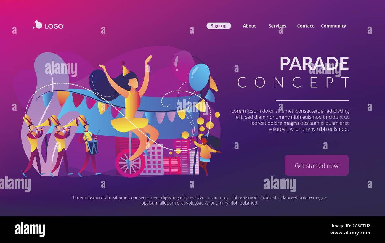 Parade concept landing page Stock Vector Image & Art - Alamy