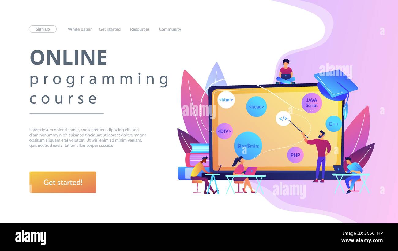 Programming course Stock Vector Images - Alamy