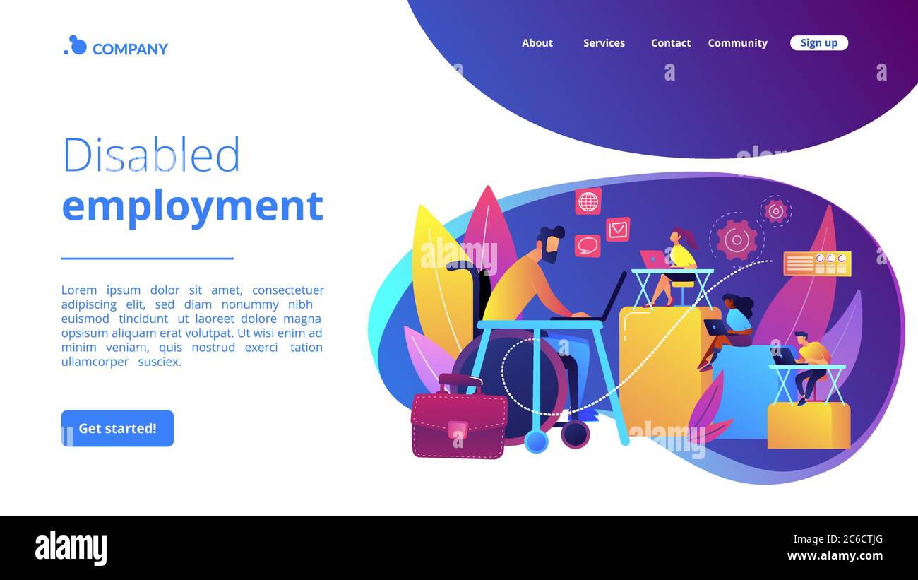 Disabled workplace Stock Vector Images - Alamy