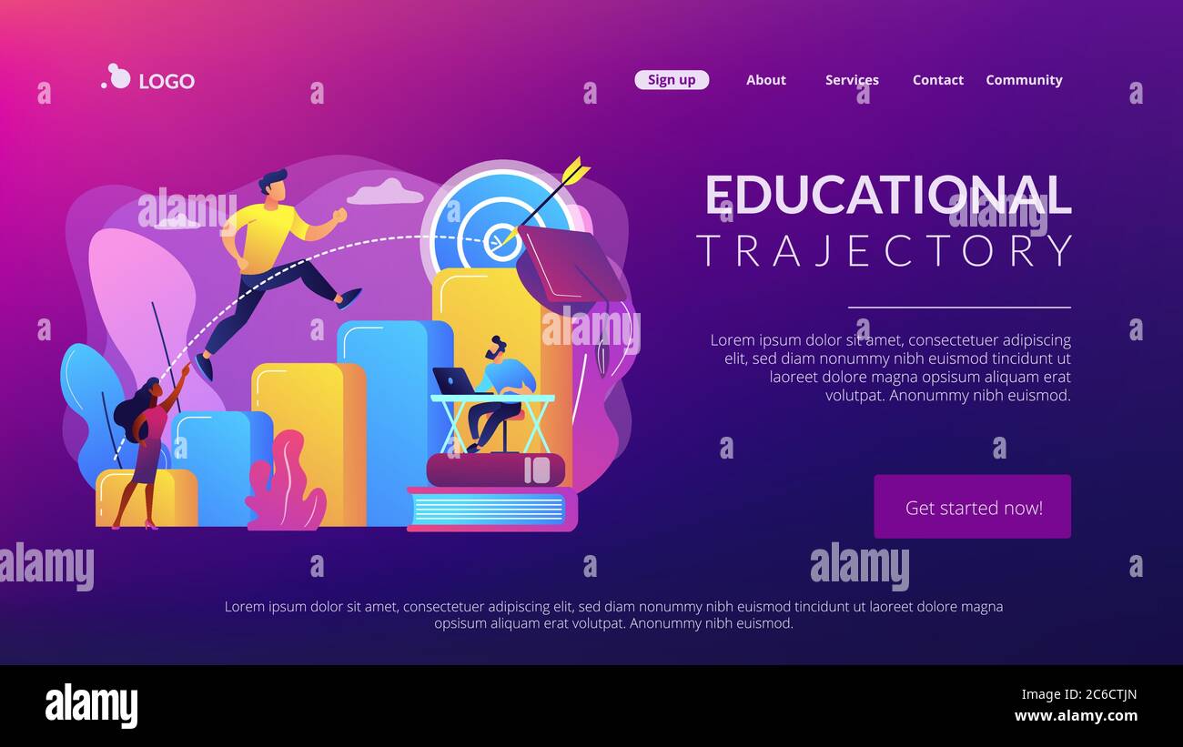 Educational trajectory concept landing page Stock Vector Image & Art ...