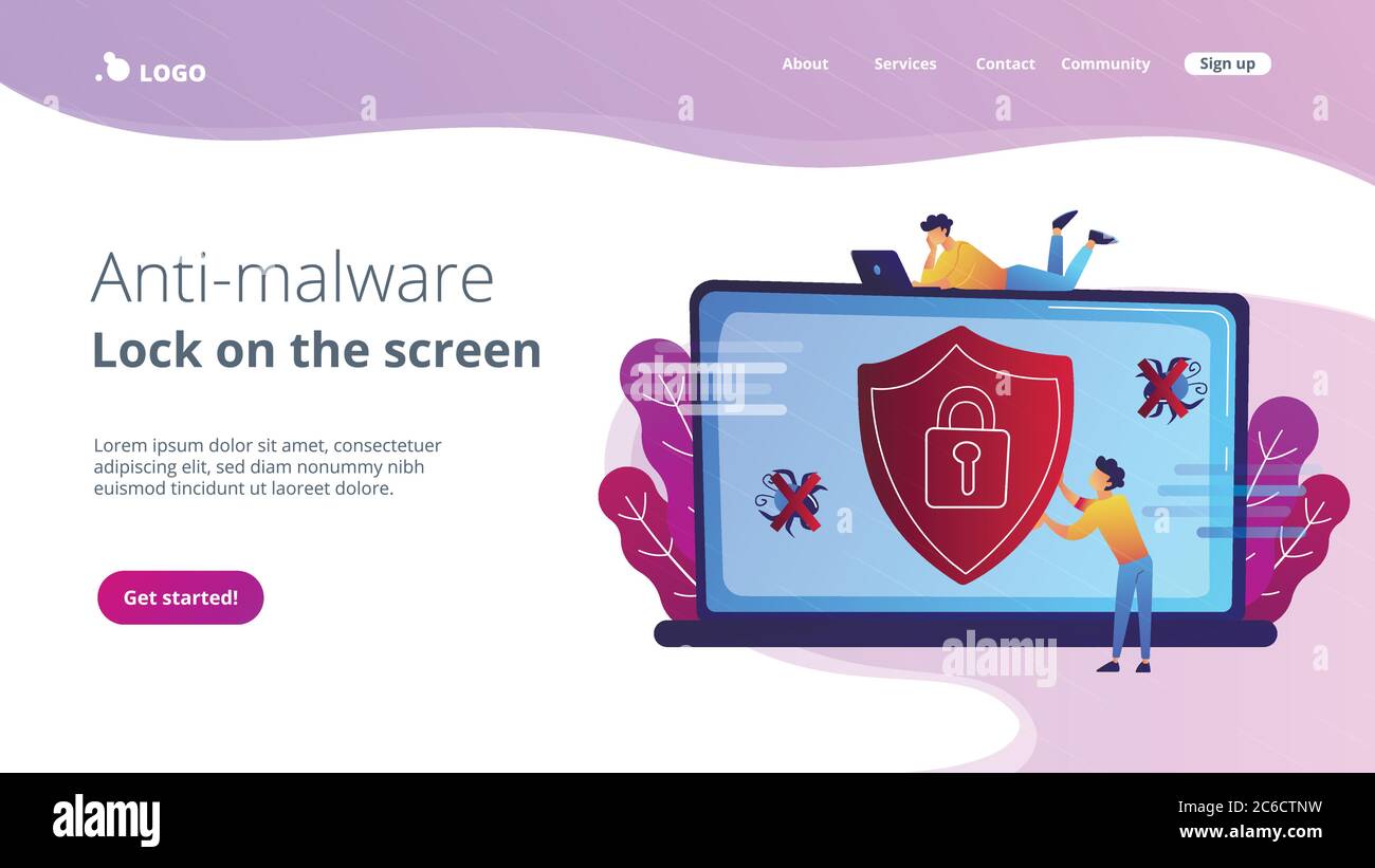 Anti malware protection software Stock Vector Images - Alamy