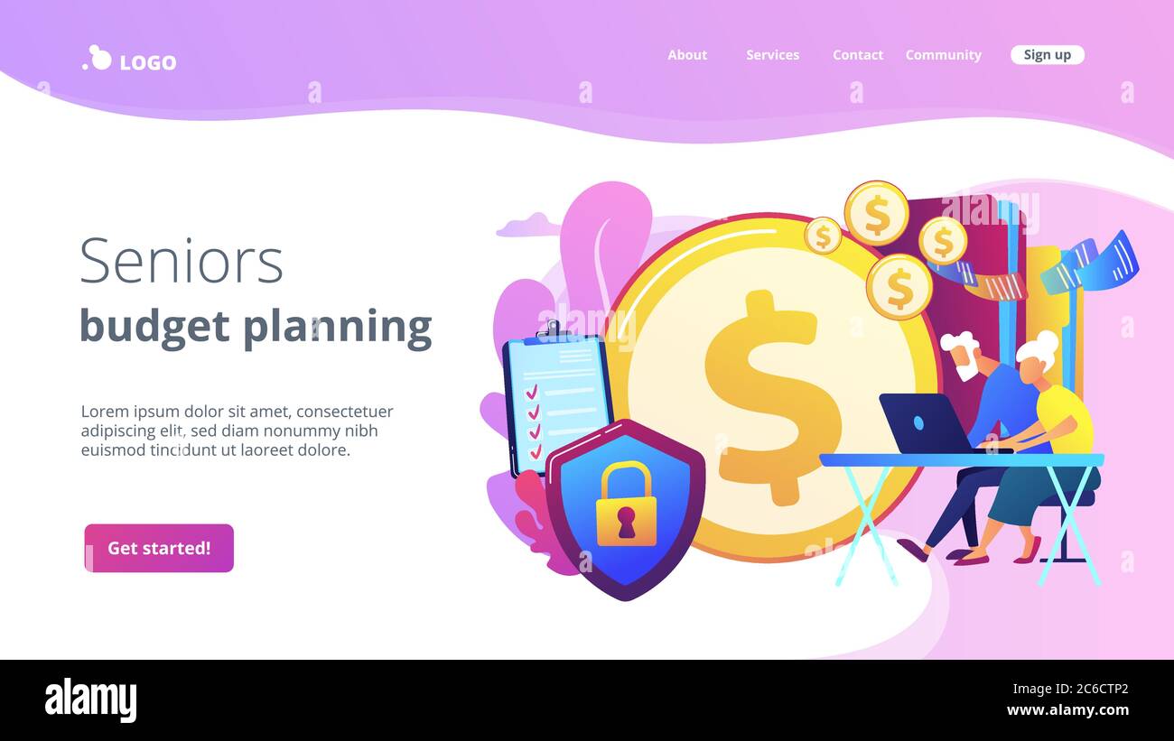 Elderly online banking Stock Vector Images - Alamy