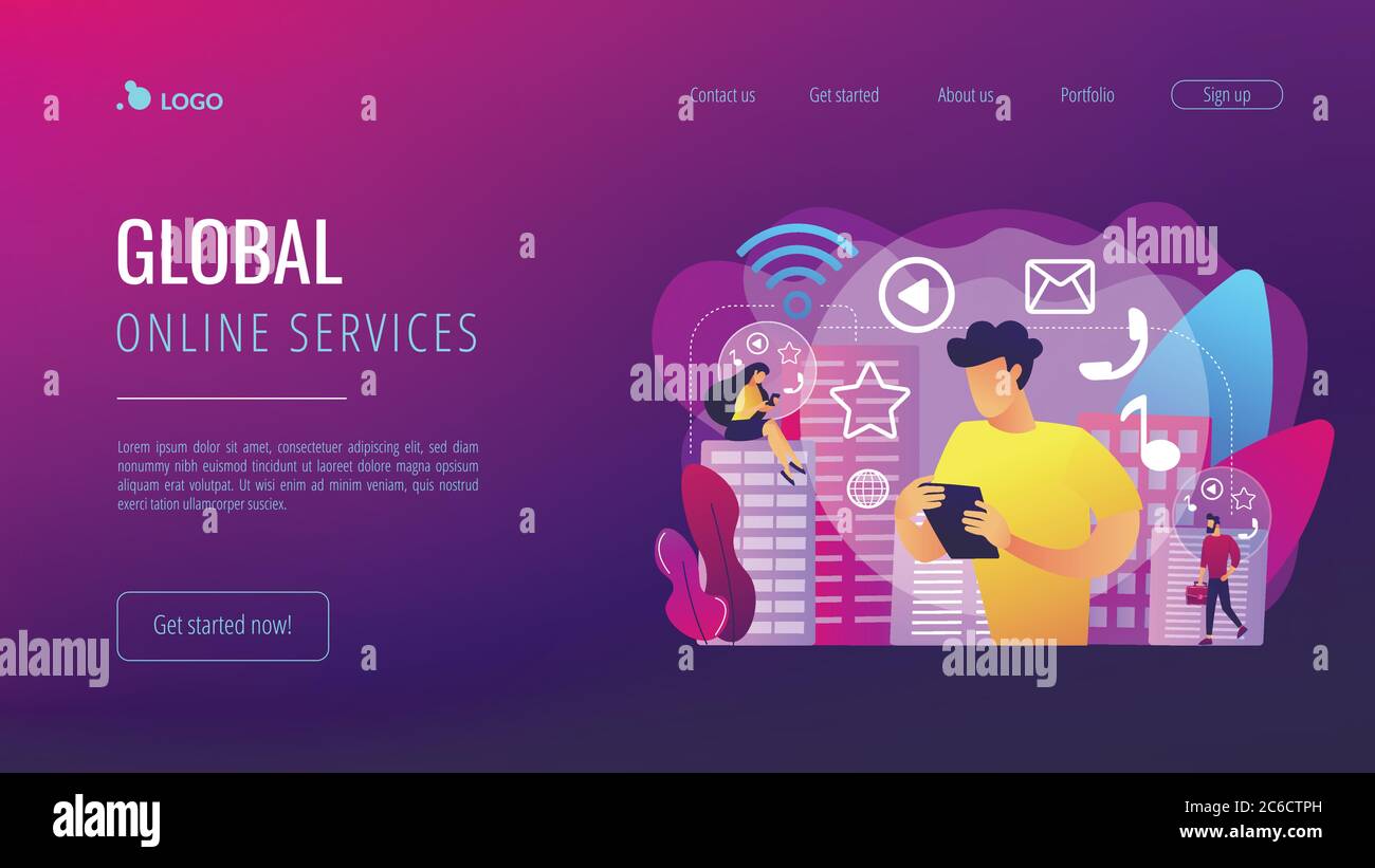 City connected people Stock Vector Images - Alamy