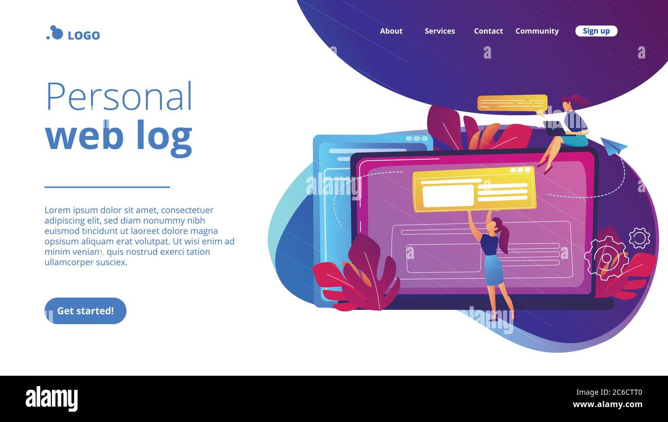 Weblog concept Stock Vector Images - Alamy