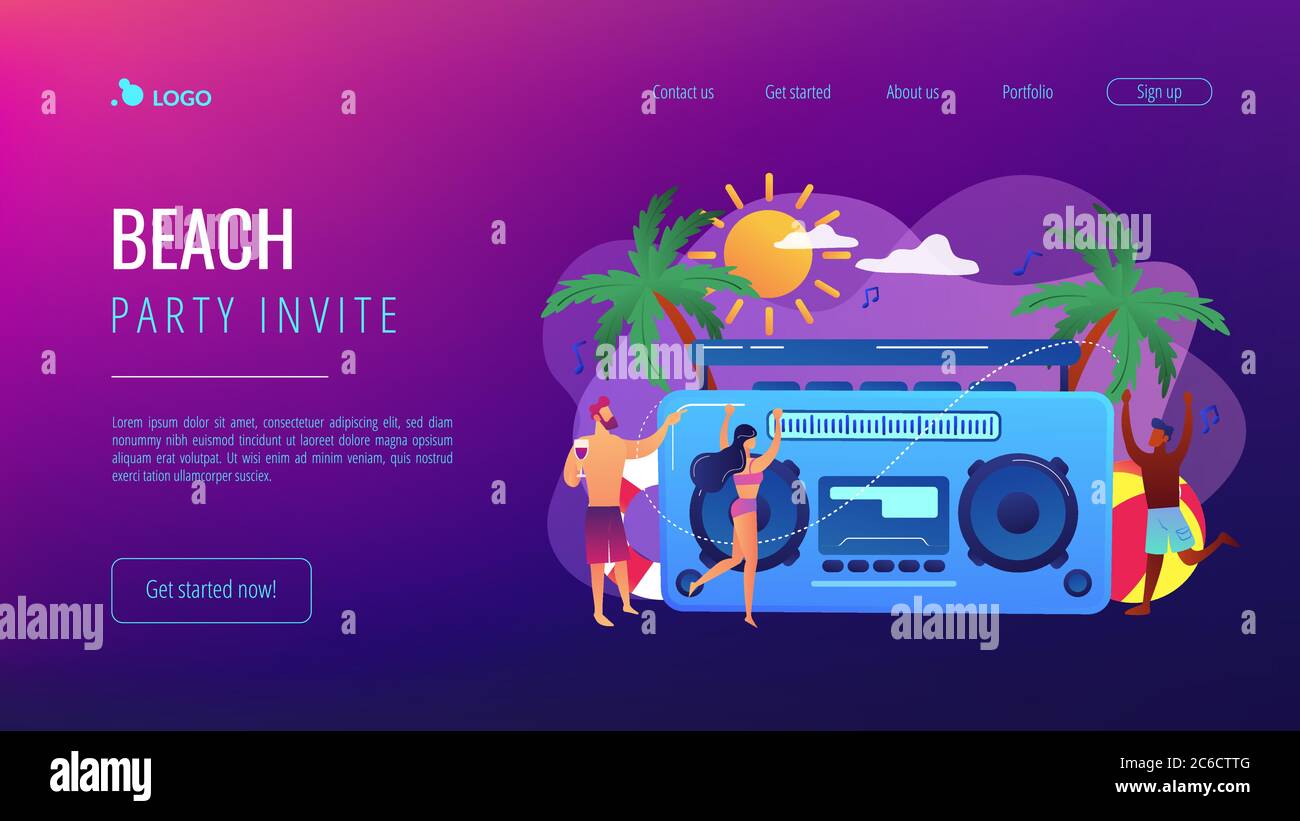 Young people beach party Stock Vector Images - Alamy