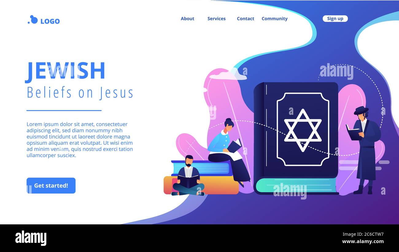 Judaism concept landing page Stock Vector Image & Art - Alamy