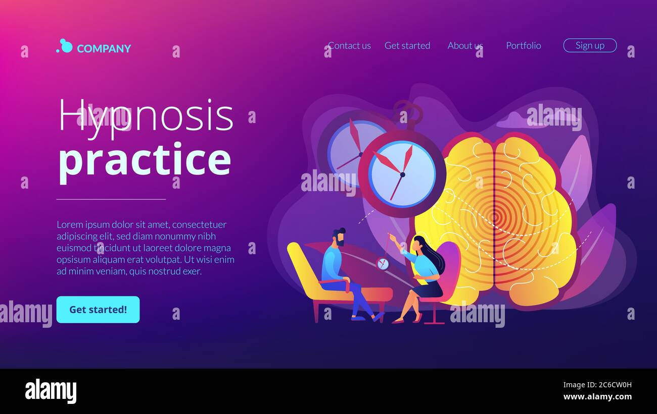 Hypnosis practice concept landing page Stock Vector Image & Art - Alamy