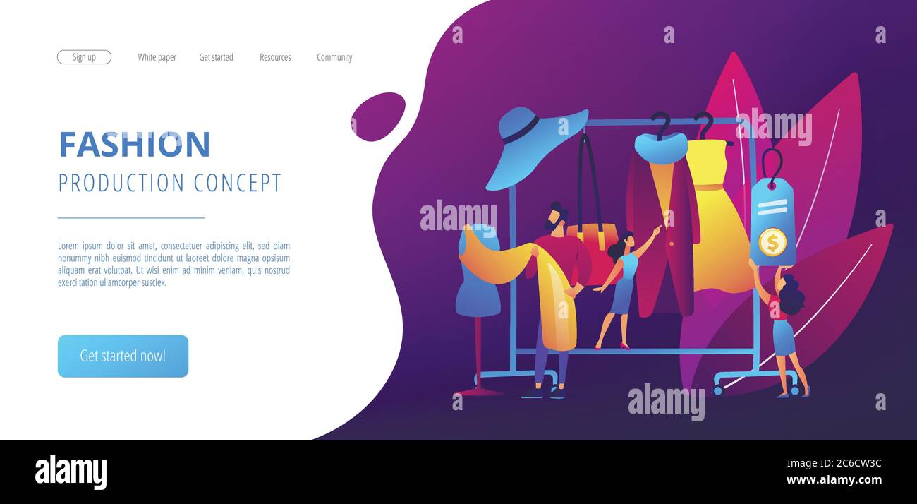 Fashion house concept landing page Stock Vector Image & Art - Alamy