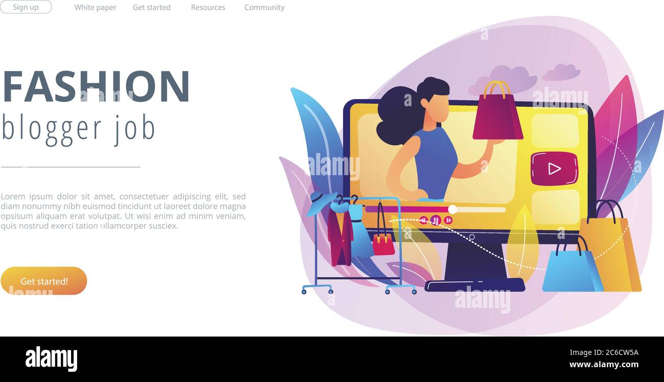 Blog screen fashion Stock Vector Images - Alamy