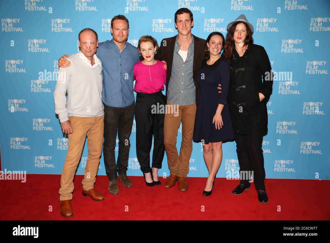 L-R: Cast members Al Dukes, Josh Lawson (Director), Kate Mulvany, TJ ...