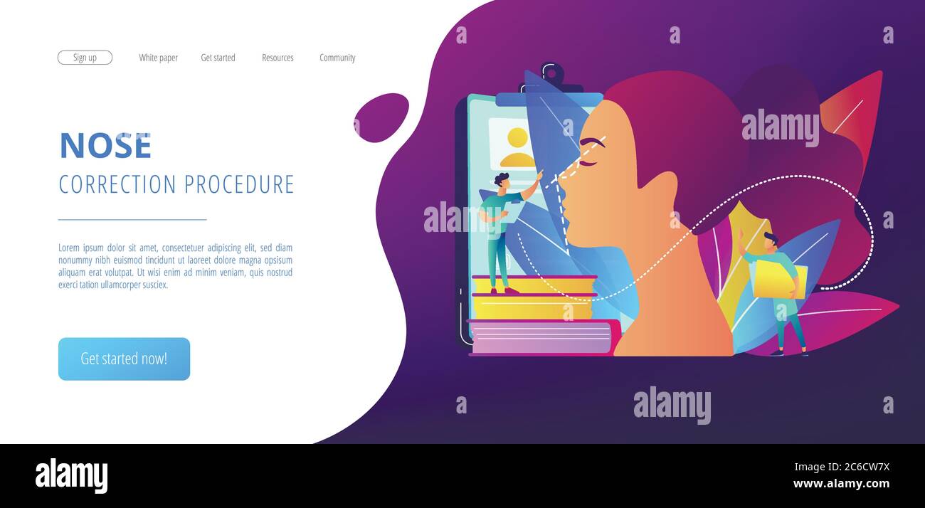Rhinoplasty concept landing page Stock Vector Image & Art - Alamy