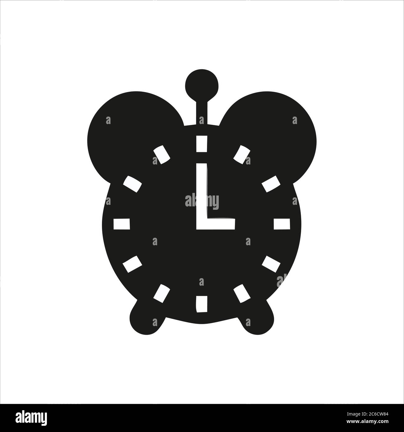 clock logo icon isolated. Watch object, time office symbol. Clock flat ...