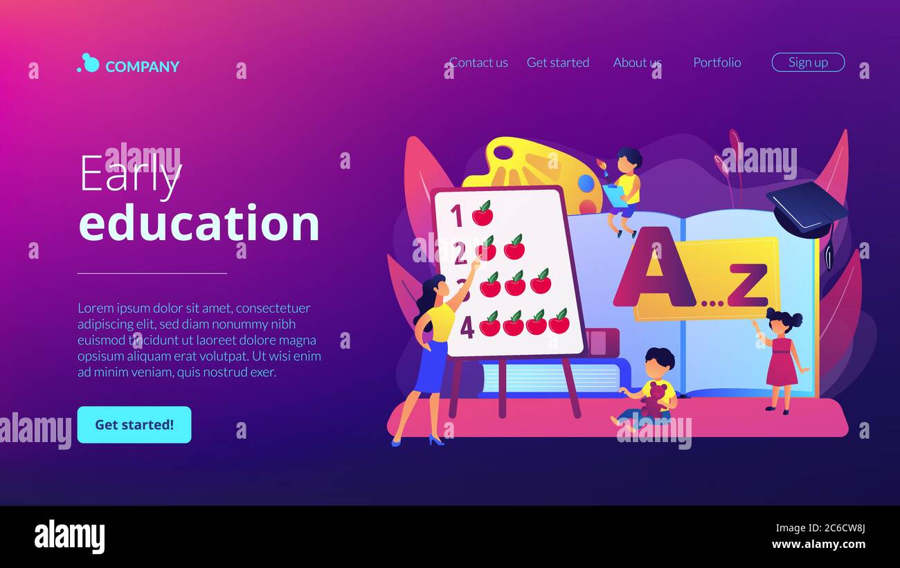 Early education concept landing page Stock Vector Image & Art - Alamy