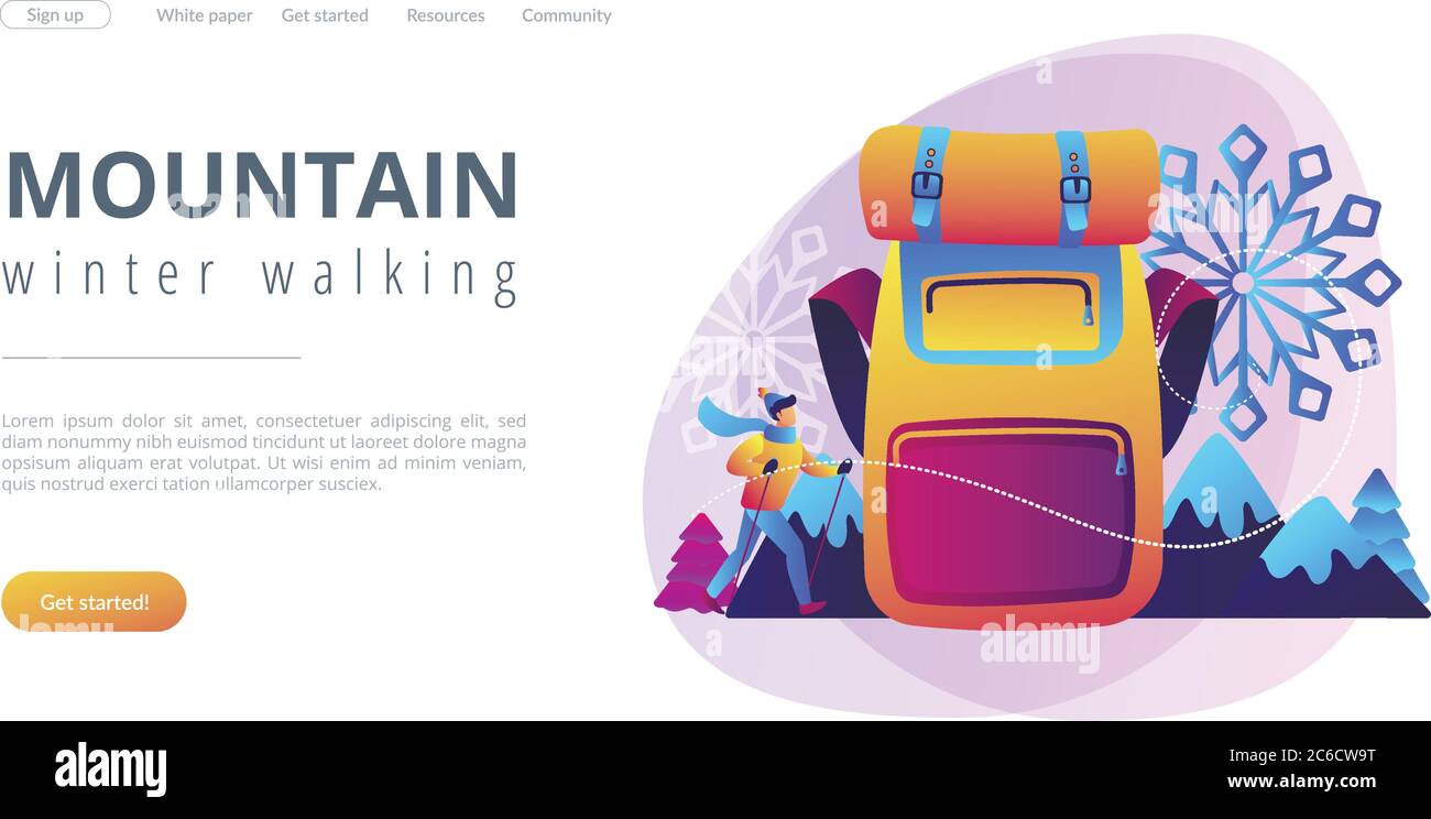 Hiking bright Stock Vector Images - Alamy