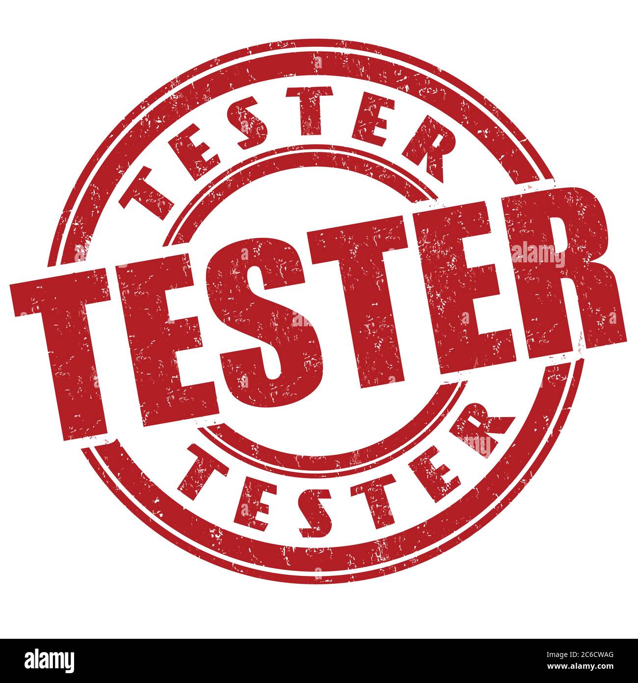 Tester sign or stamp on white background, vector illustration Stock ...