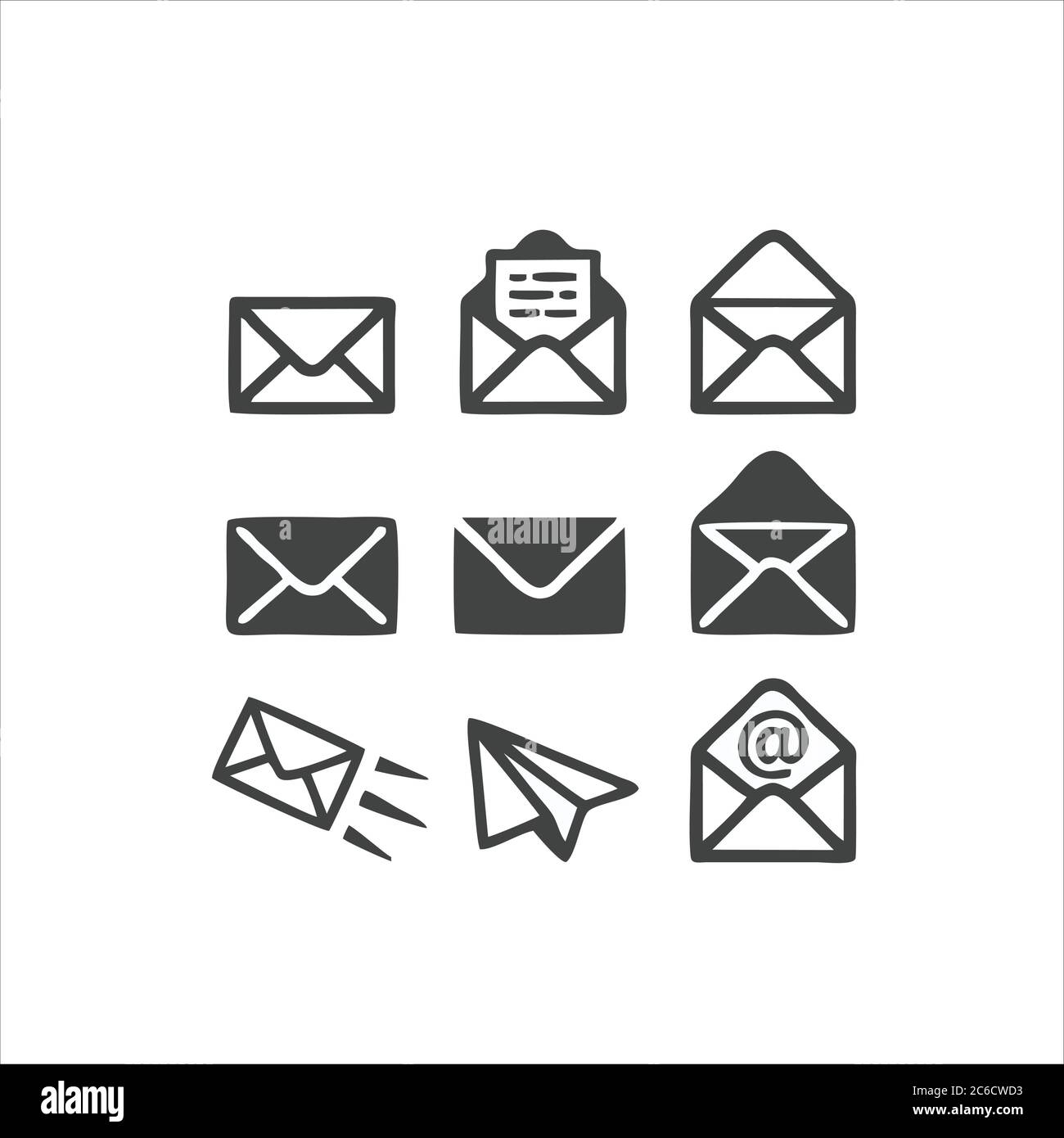 Envelope icon isolated on white background. Envelope icon in trendy ...