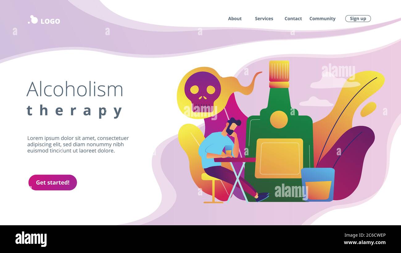 Drinking alcohol addiction Stock Vector Images - Alamy