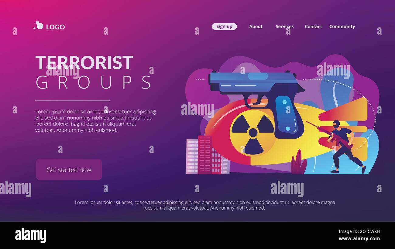 International terrorism concept landing page Stock Vector Image & Art ...