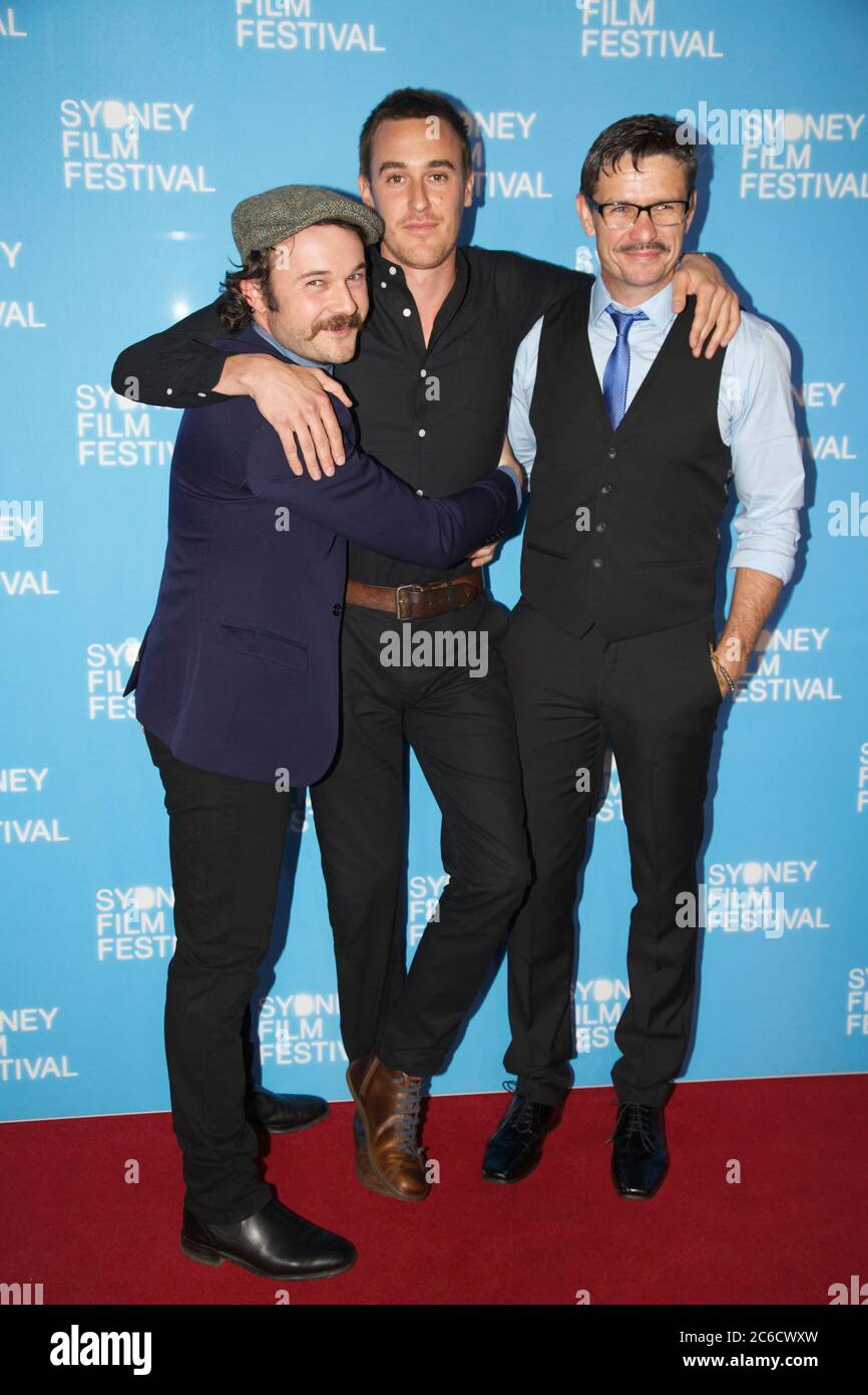 L-R: Dan Henshall (cast), Kasimir Burgess (director) and Matt Nable ...