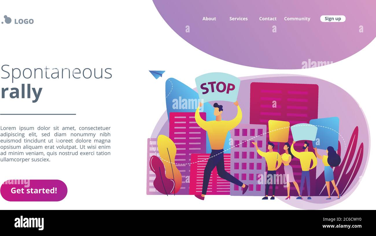 Mass meeting concept landing page Stock Vector Image & Art - Alamy