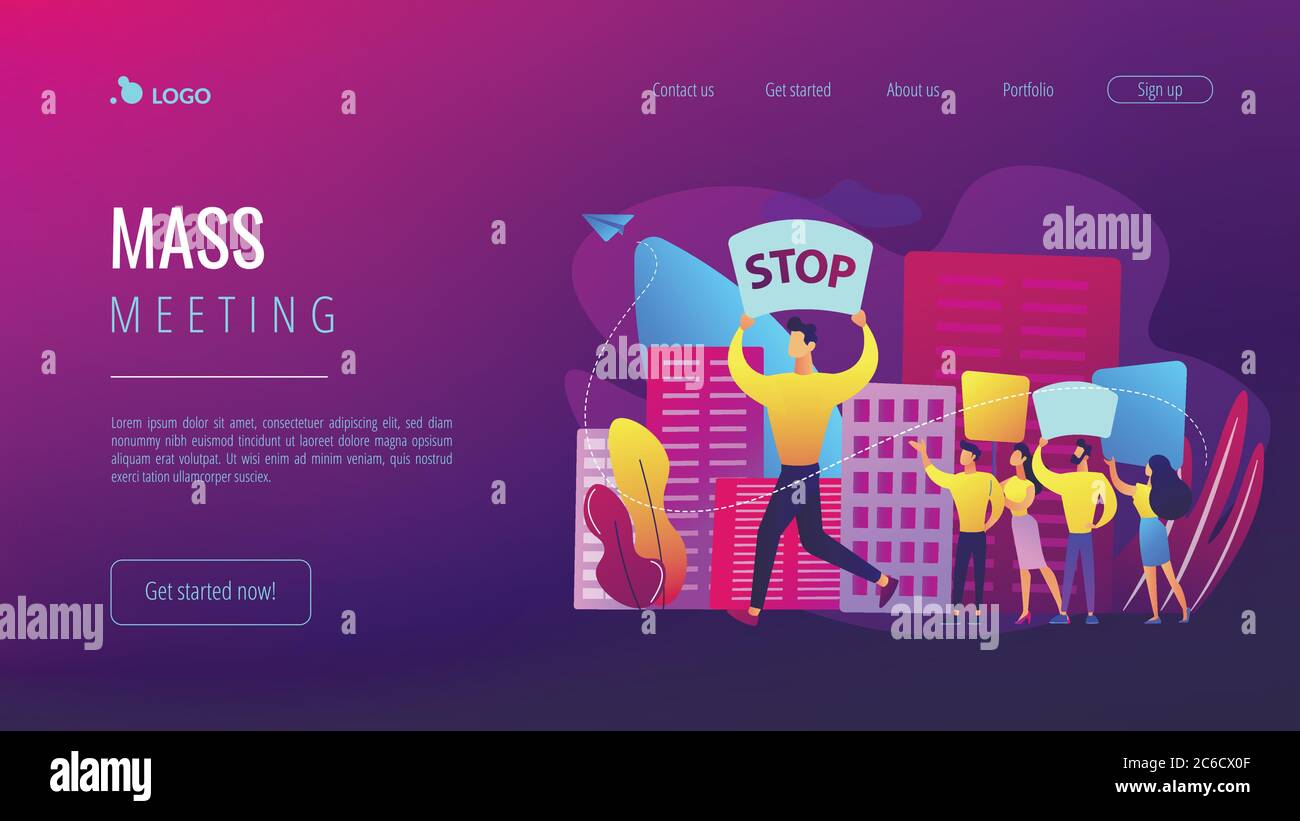 Mass meeting concept landing page Stock Vector Image & Art - Alamy