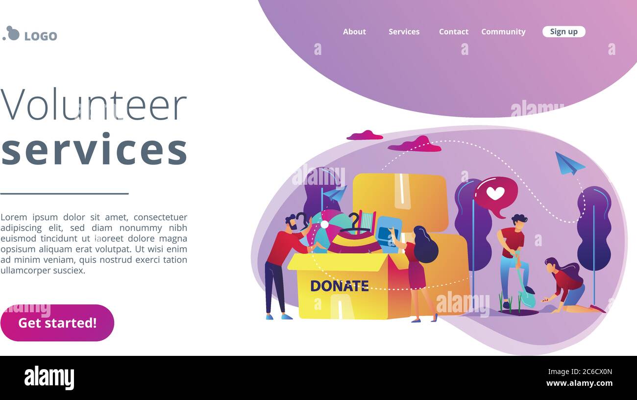 Volunteering job Stock Vector Images - Alamy