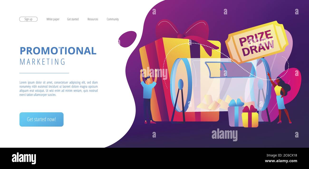 Prize draw concept landing page Stock Vector Image & Art - Alamy