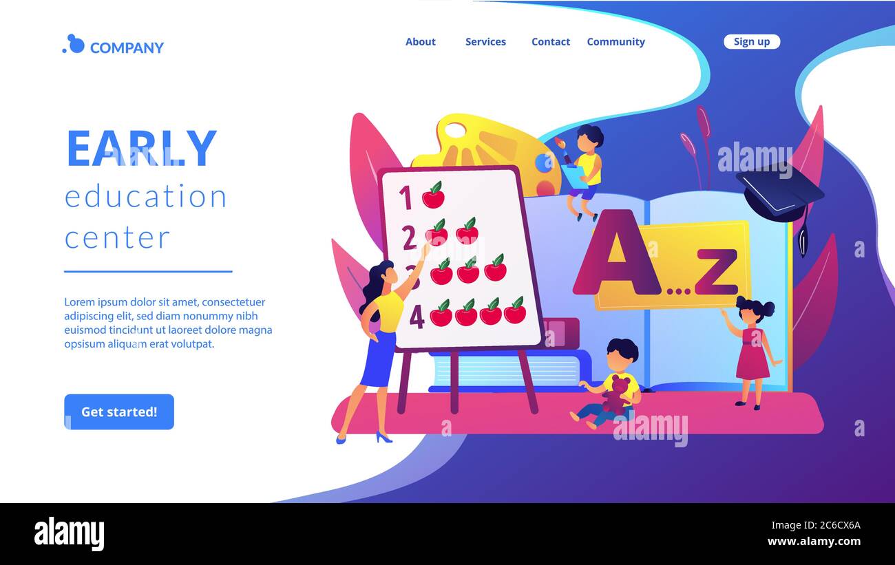 Early education concept landing page Stock Vector Image & Art - Alamy