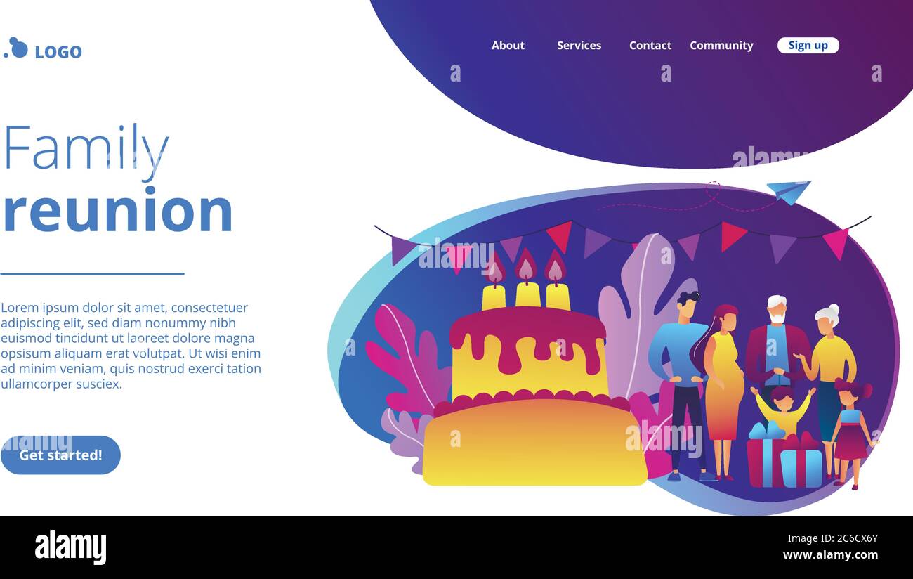 Family tradition concept landing page Stock Vector Image & Art - Alamy