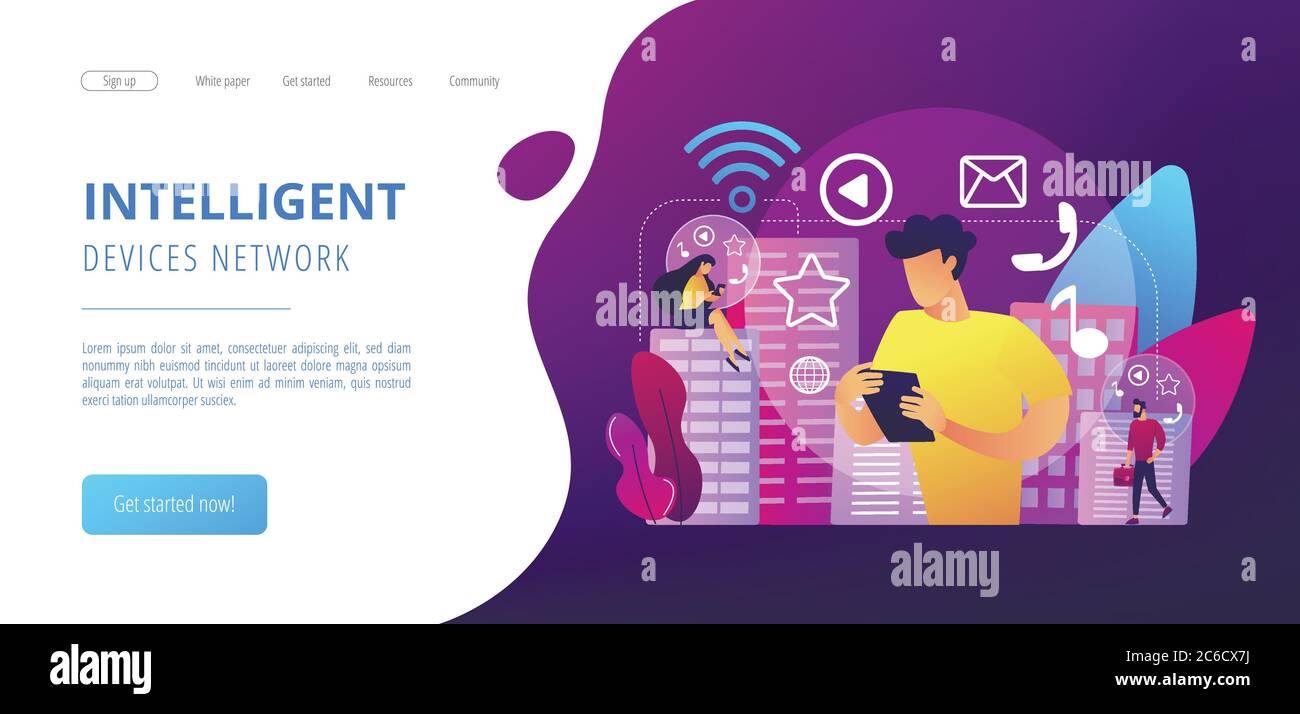 City connected people Stock Vector Images - Alamy