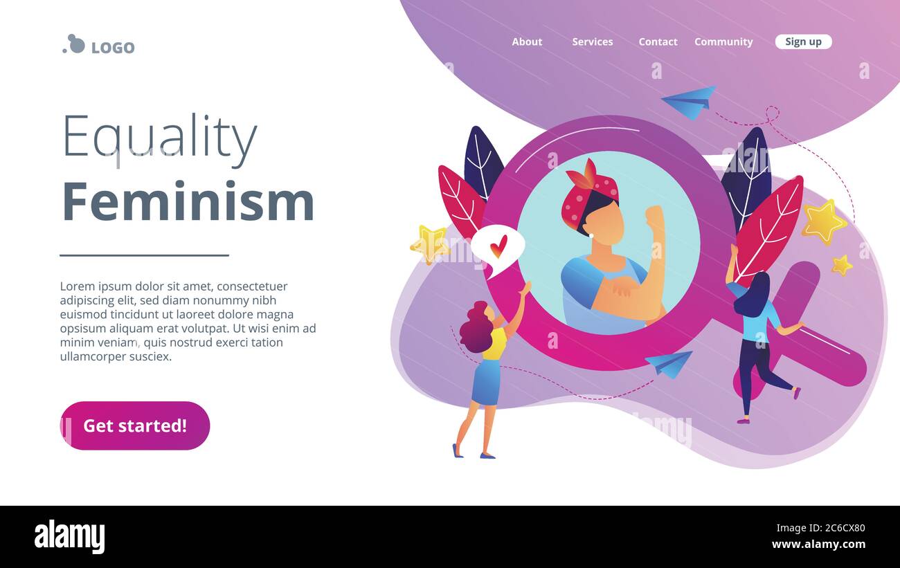 Feminism concept landing page Stock Vector Image & Art - Alamy