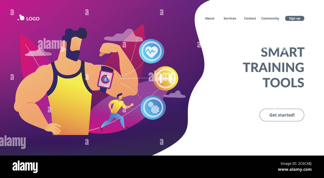 Smart training concept landing page Stock Vector Image & Art - Alamy