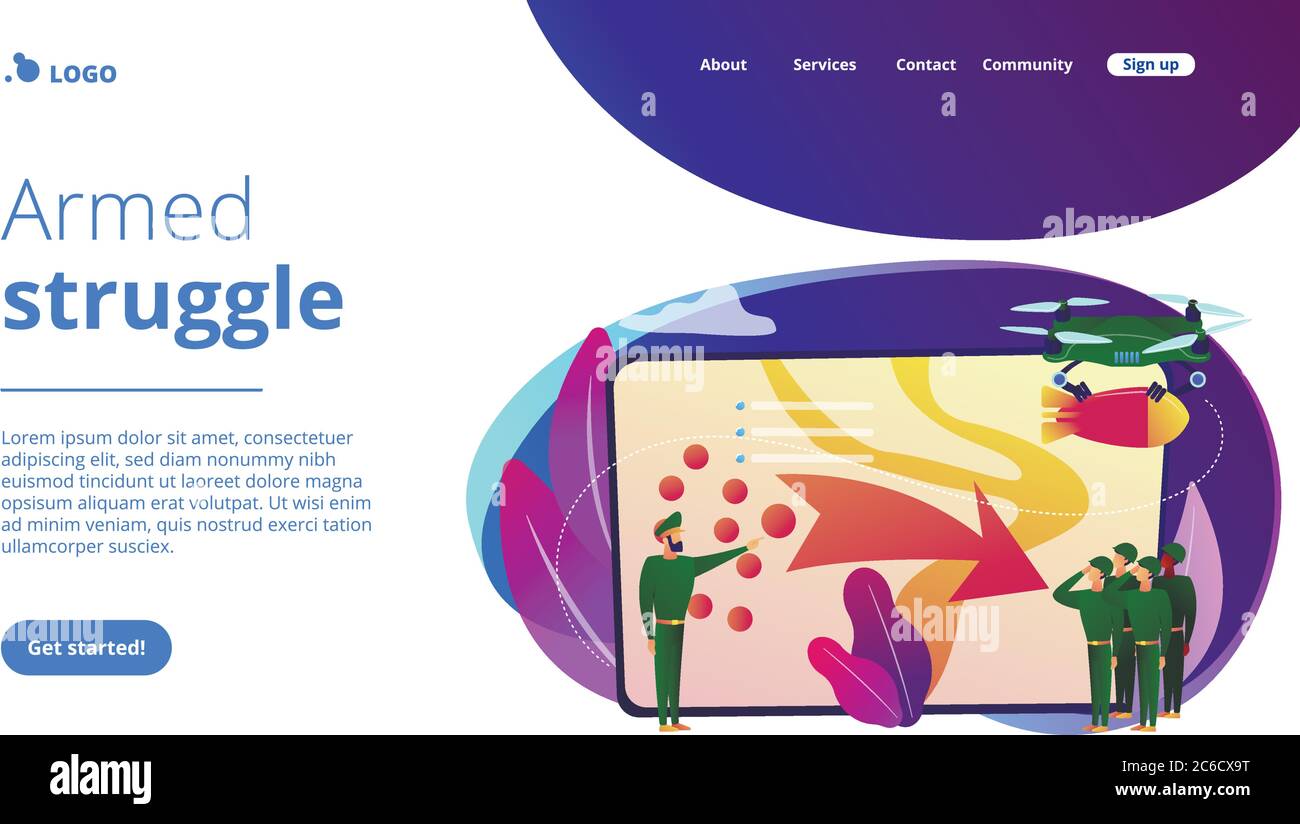 Military operation concept landing page Stock Vector Image & Art - Alamy