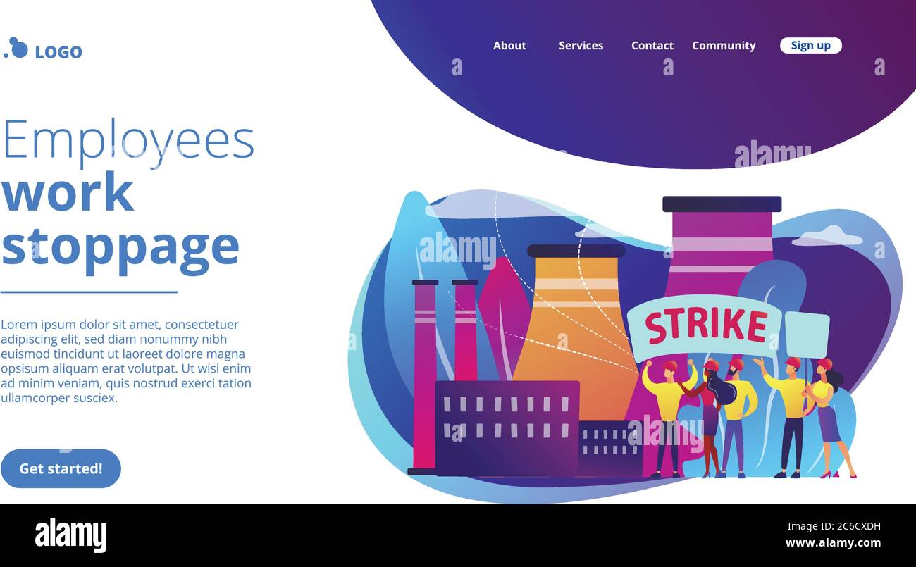 Labor union protest Stock Vector Images - Alamy