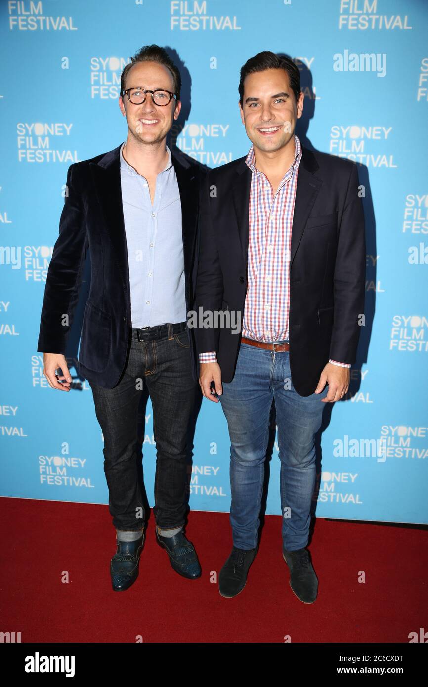 Victor Hoeld and Alex Greenwich (Independent Sydney MP) arrive on the ...