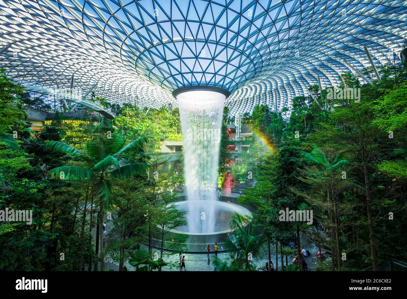 Jewel indoor waterfall at Changi Airport, Singapore, Republic of ...