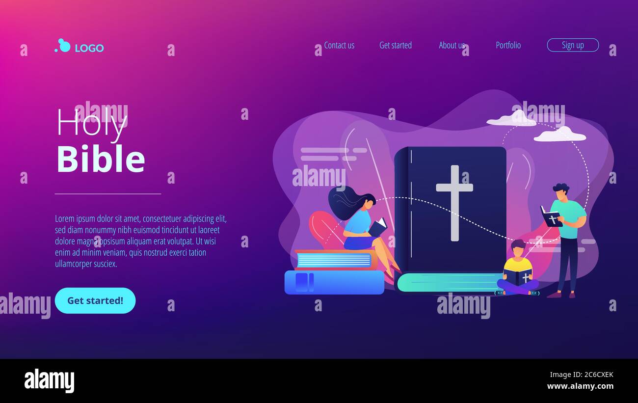 Holy bible concept landing page Stock Vector Image & Art - Alamy