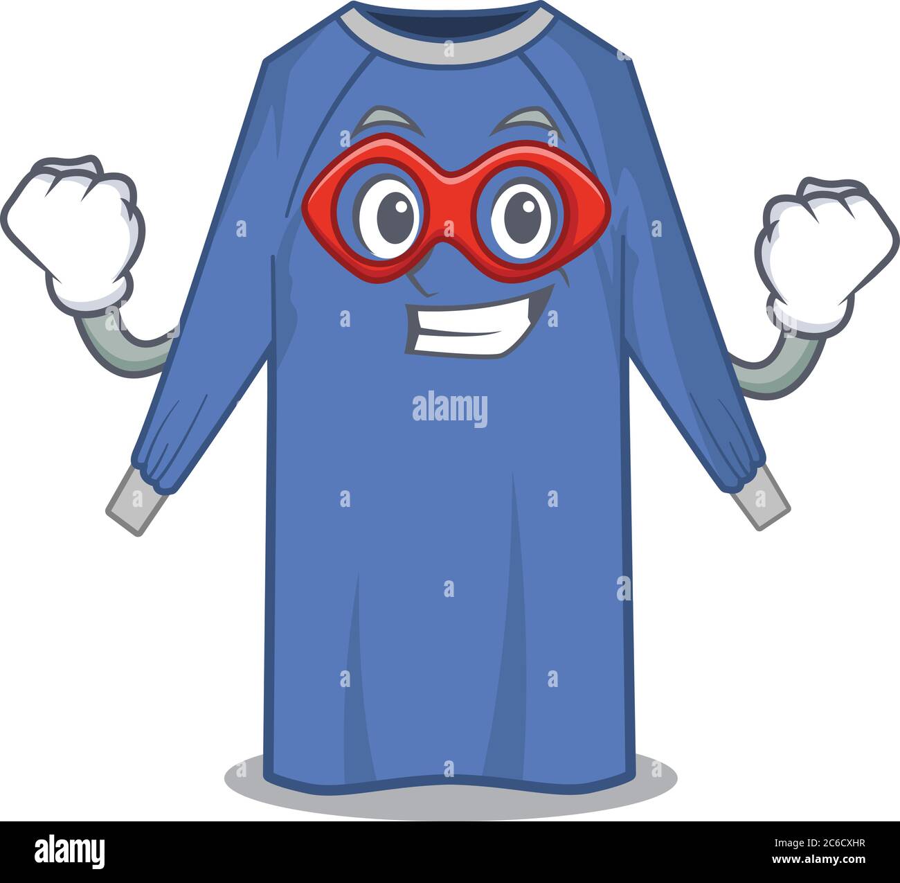 A cartoon drawing of disposable clothes in a Super hero character Stock ...