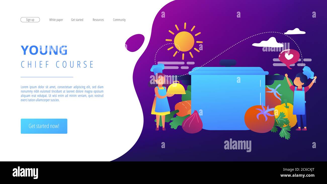 Cooking camp concept landing page Stock Vector Image & Art - Alamy