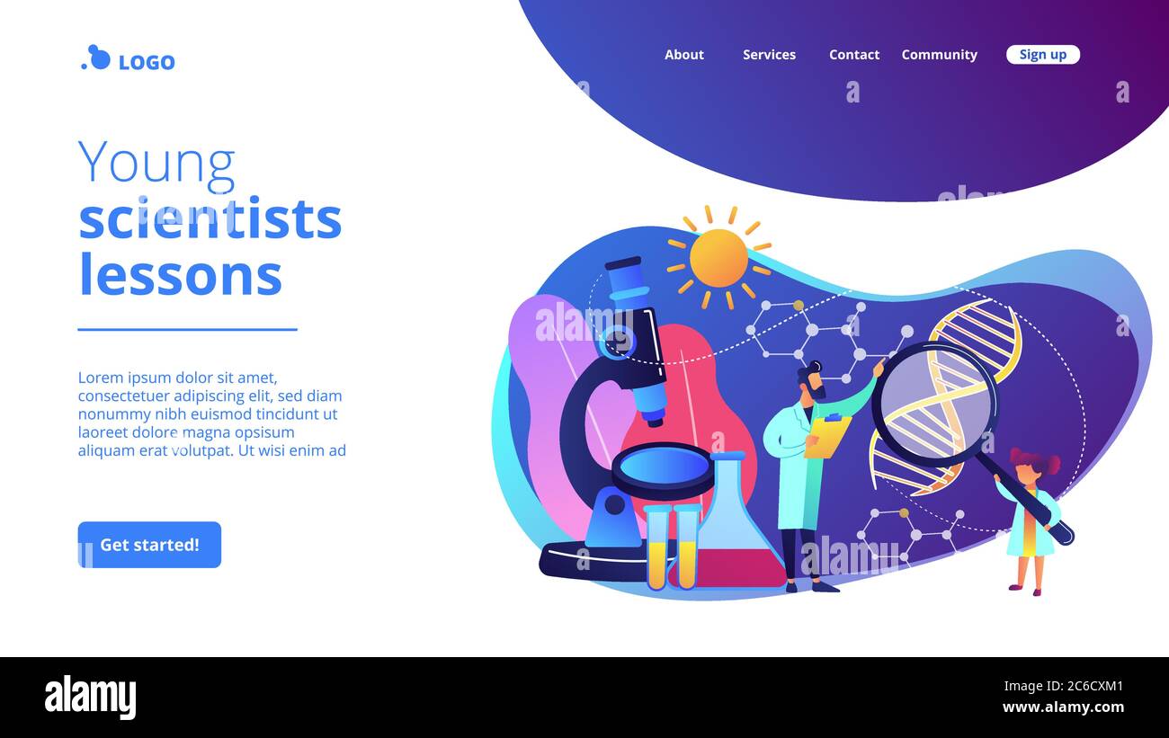 Science camp concept landing page Stock Vector Image & Art - Alamy