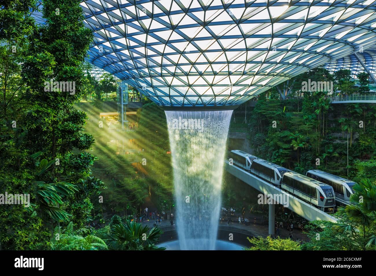 Jewel indoor waterfall at Changi Airport, Singapore, Republic of ...