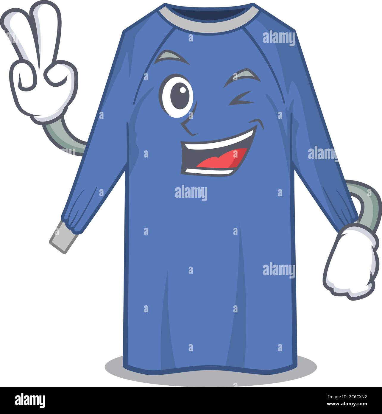 Happy disposable clothes cartoon design concept show two fingers Stock ... Happy disposable clothes cartoon design concept show two fingers Stock ...