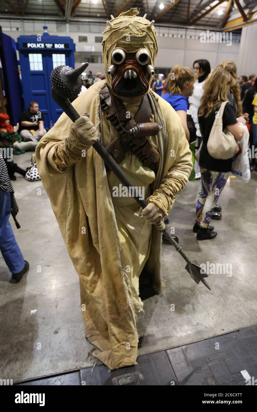 A Tusken Raider (Sand People) from the Star Wars movies at the Supanova ...