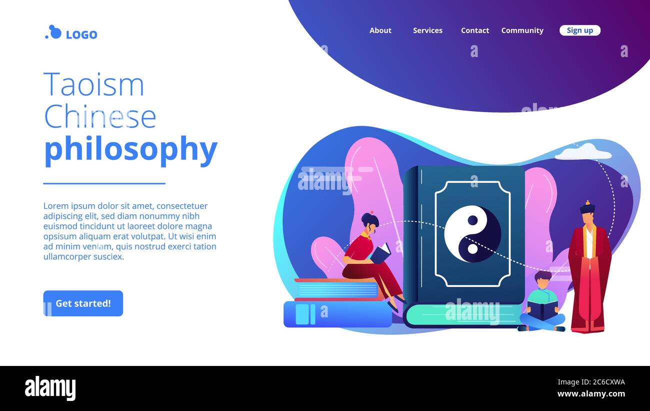 Taoism concept landing page Stock Vector Image & Art - Alamy