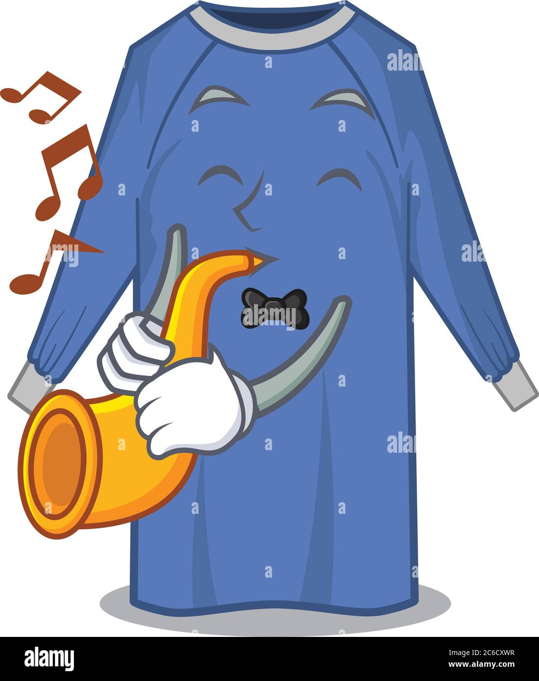 disposable clothes musician of cartoon design playing a trumpet Stock ... disposable clothes musician of cartoon design playing a trumpet Stock ...