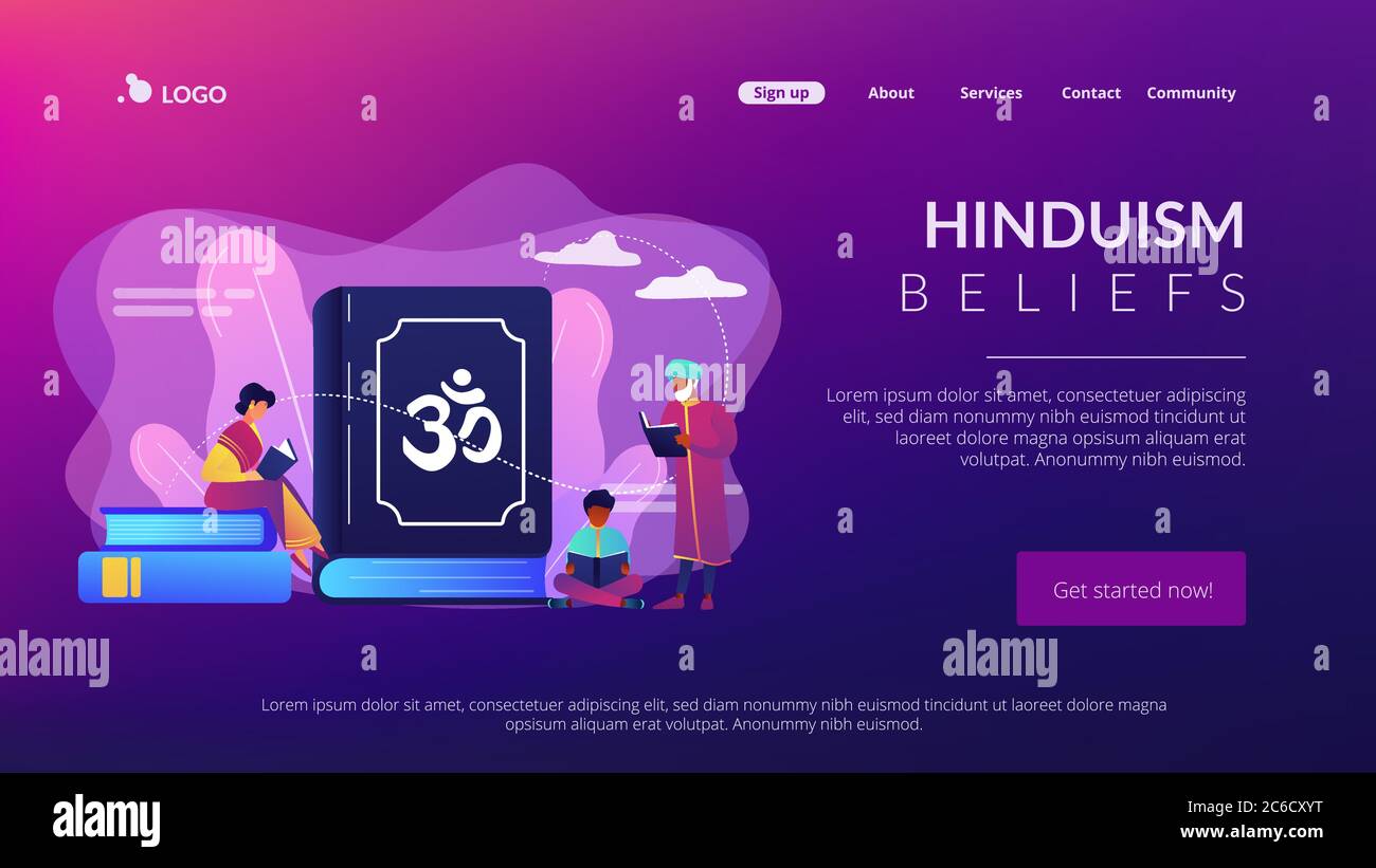 Hinduism concept landing page Stock Vector Image & Art - Alamy